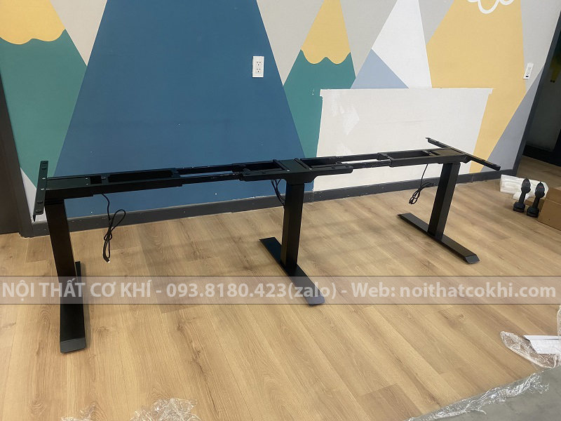 Chân Bàn Nâng Hạ Thông Minh 3 Chân Màu Đen